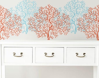 Coral stencil | Etsy