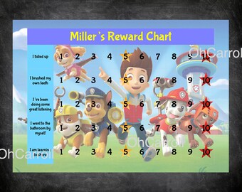 Paw patrol chart | Etsy