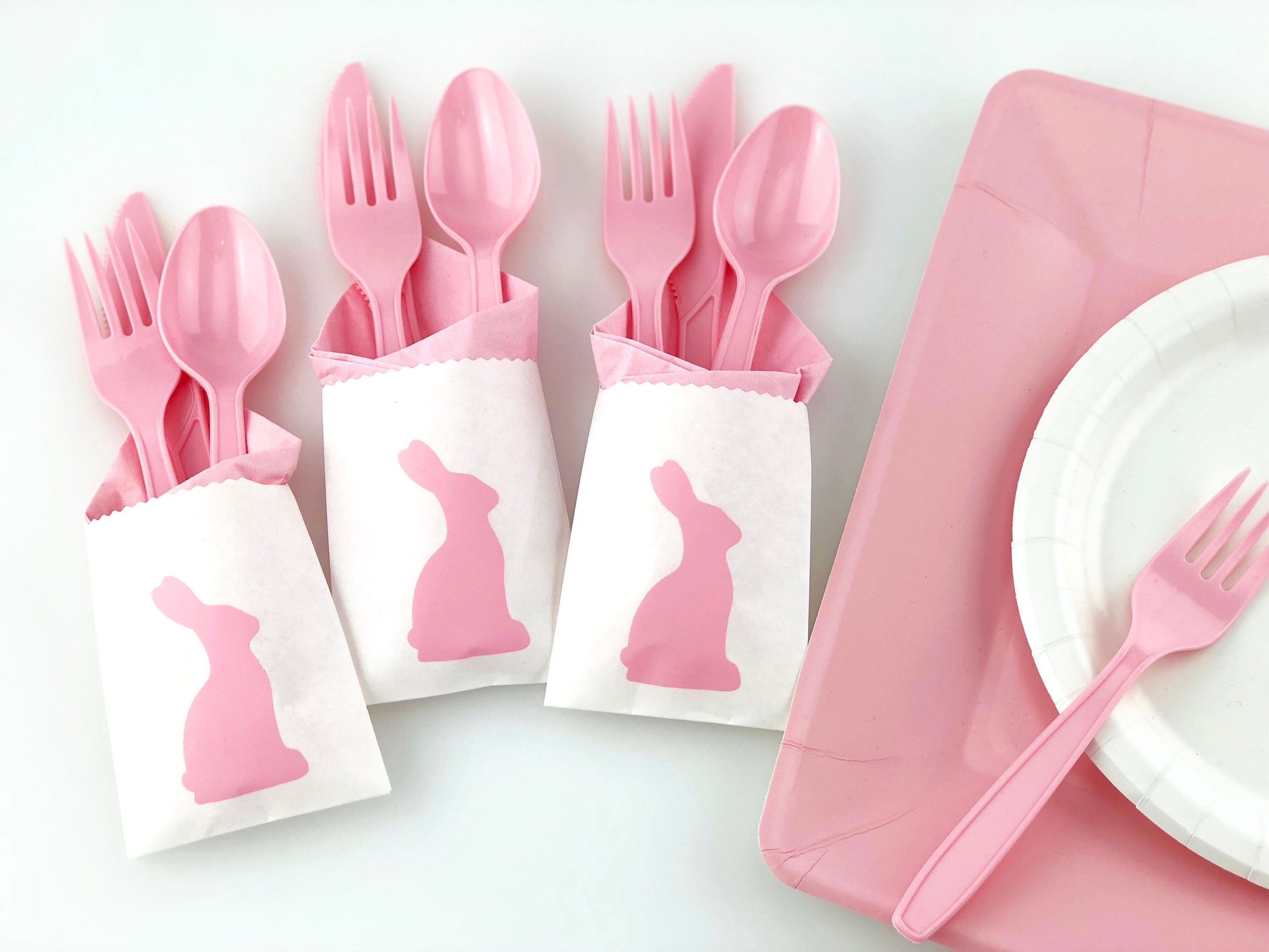 Bunny Cutlery Set Bunny Party Supplies Some Bunny is One
