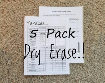Yardzee rules | Etsy