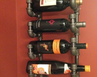 Industrial wine rack | Etsy