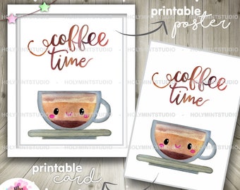 Coffee quote poster | Etsy