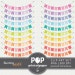 Bunting Digital Clip Art Colorful 20 cliparts set pastel