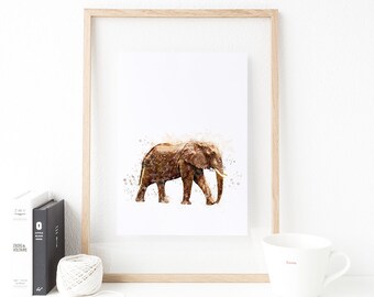 Elephant poster | Etsy