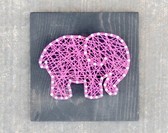 Elephant string art | Etsy