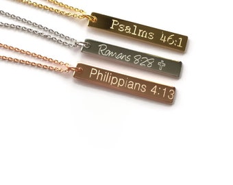 Bible verse necklace | Etsy