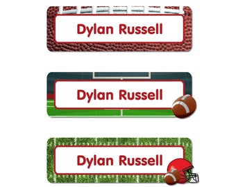 Football name tags | Etsy