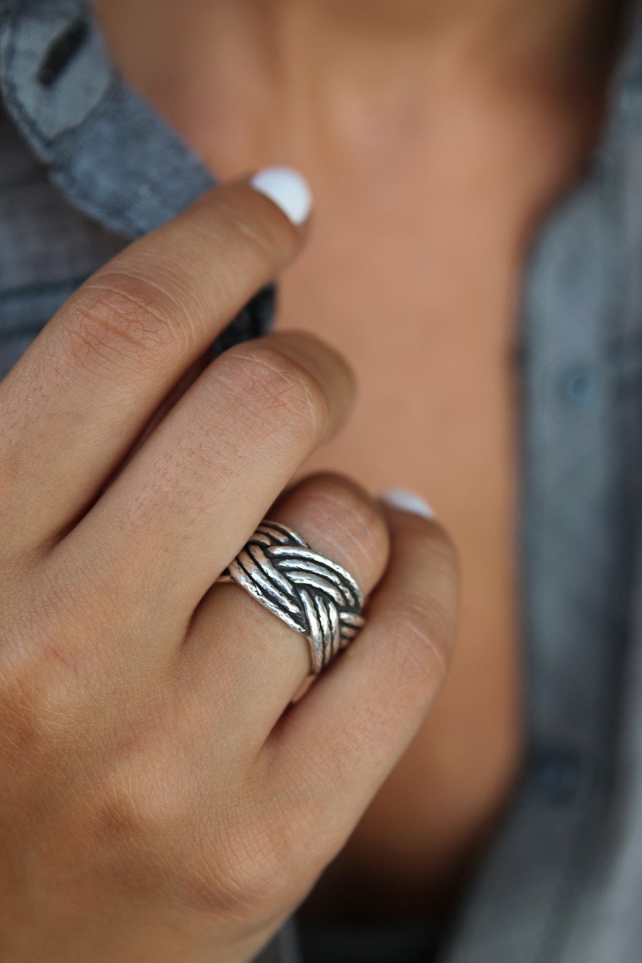 Nautical Jewelry Nautical Ring Nautical Braided Rope