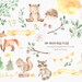 Watercolor Clipart Woodland Animals Woodland Clipart Floral