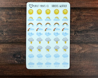 Weather stickers | Etsy