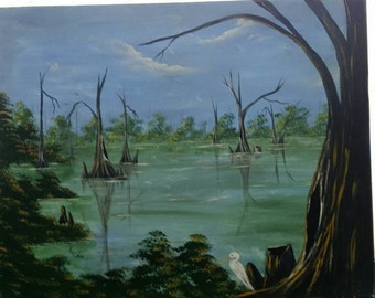 Louisiana swamp art | Etsy