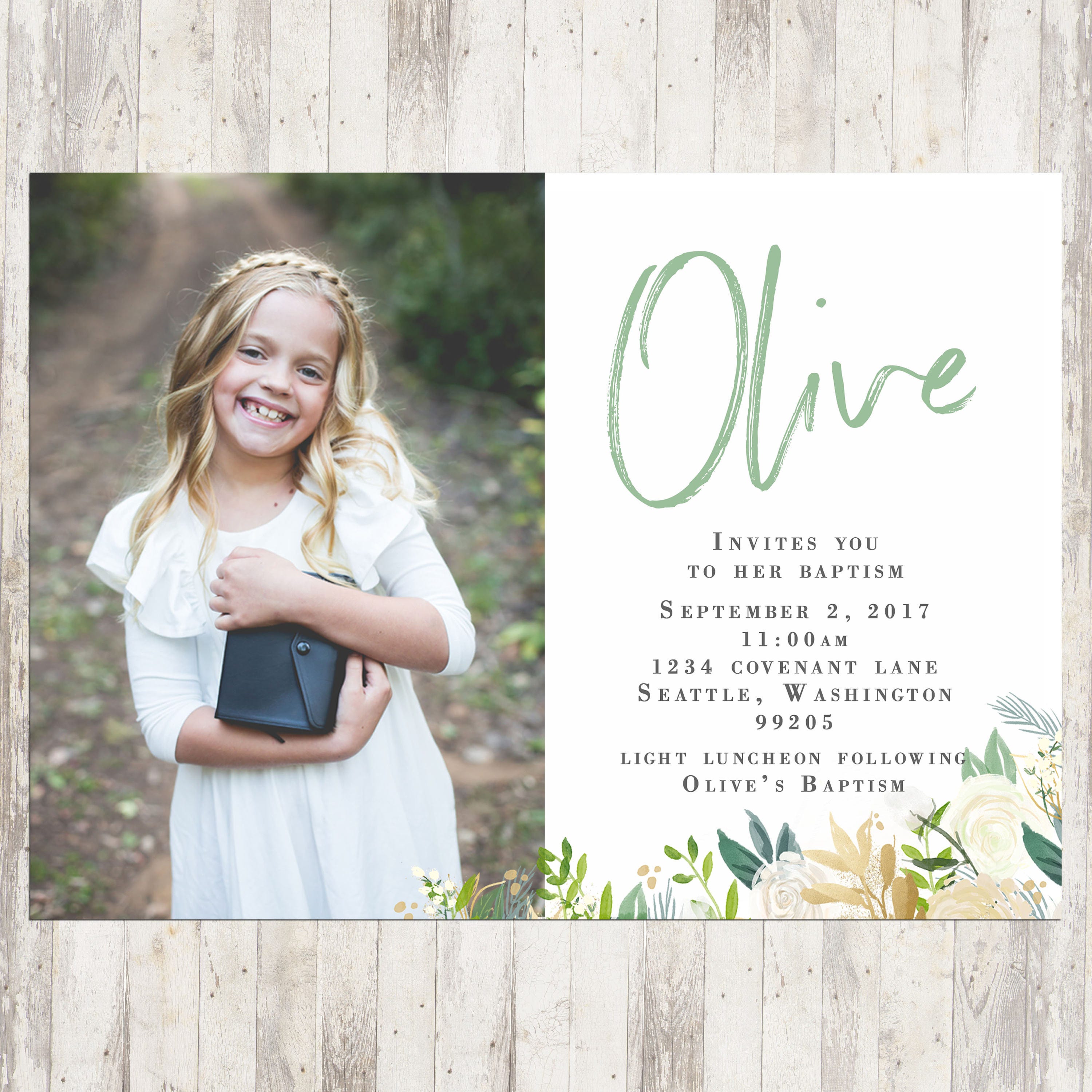 Baptism Invitation LDS Baptism Invite LDS Baptism