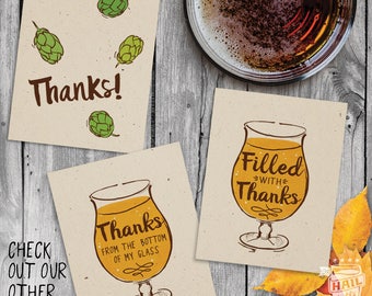 Beer thank you card | Etsy