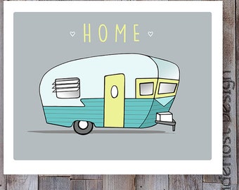 Vintage Campers Airstream Shasta Trailer Clip Art Vector