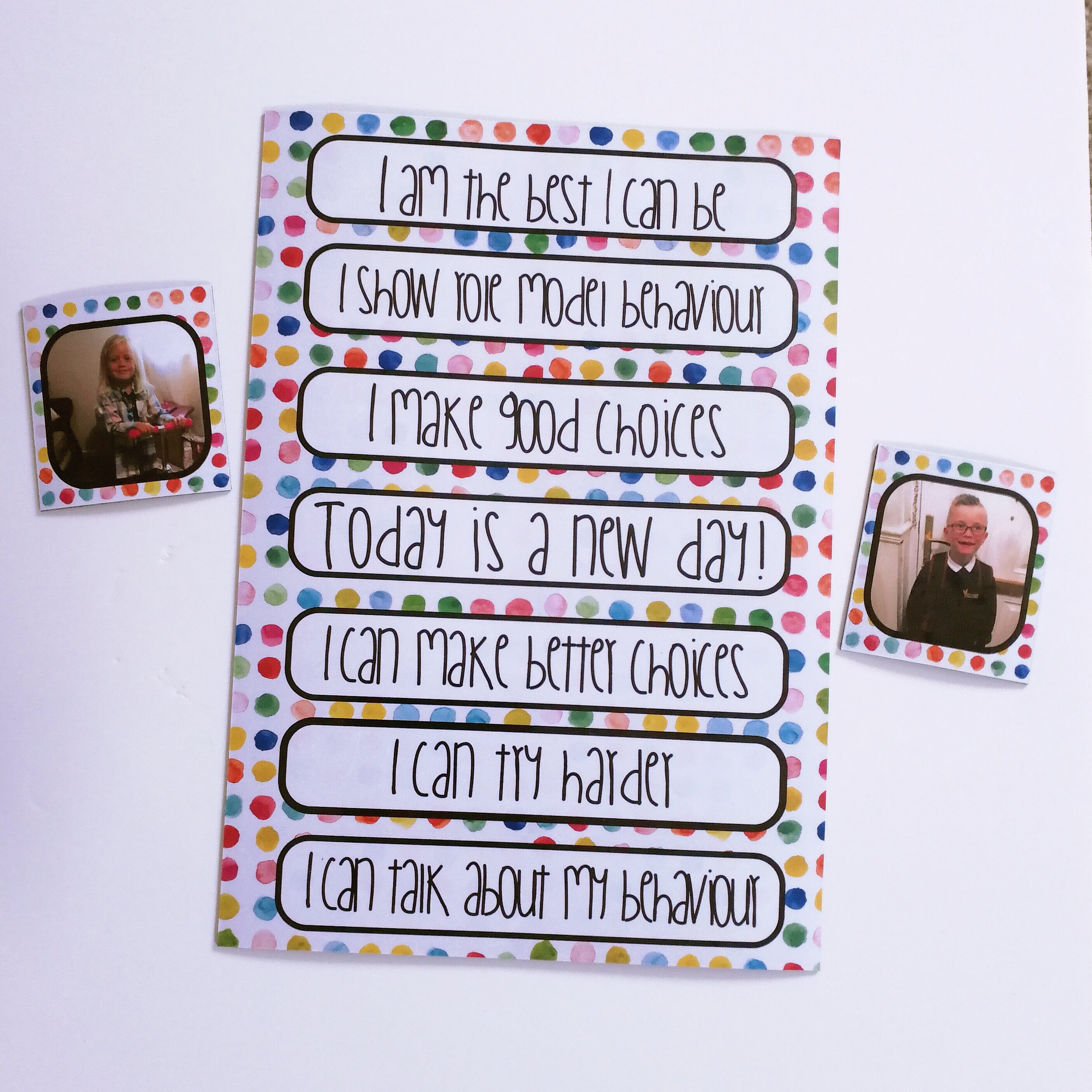 Childrens behaviour visual ladder magnetised with your