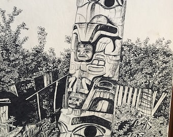 Haida totem pole | Etsy