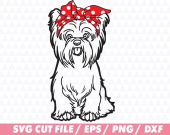 Yorkie silhouette | Etsy