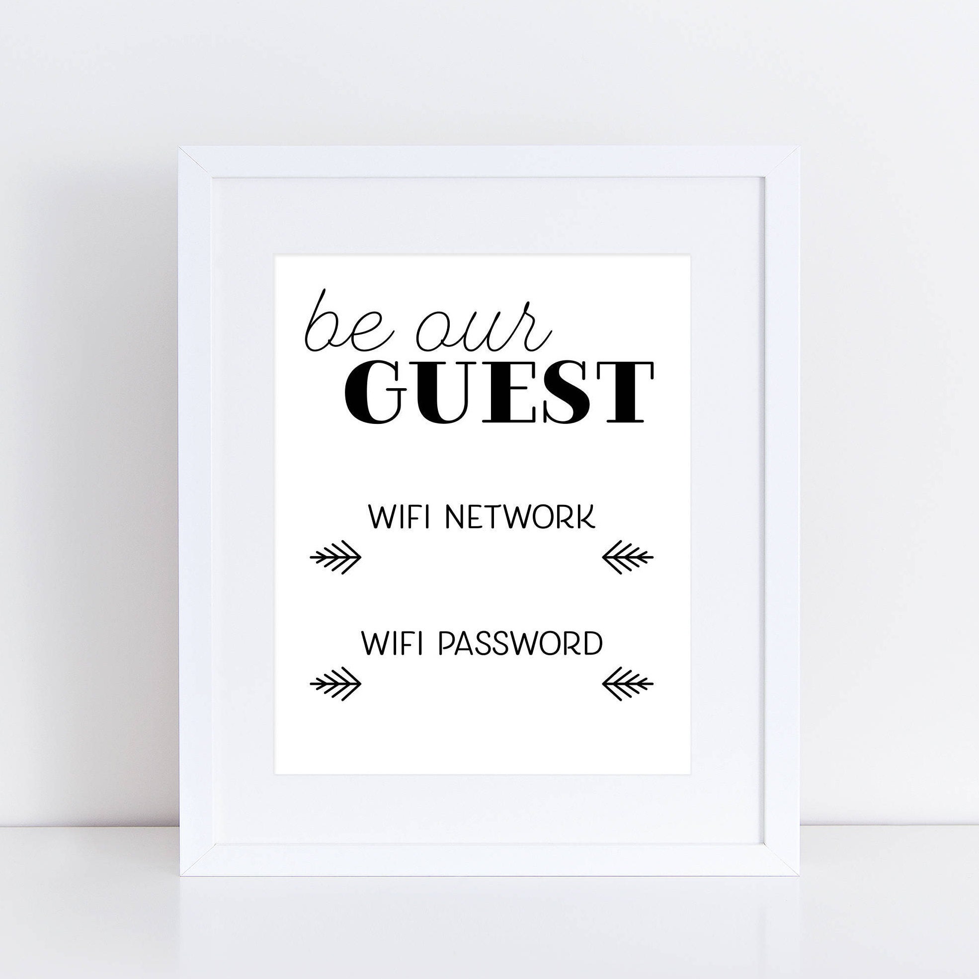 PRINTABLE Be Our Guest Wifi Password Wifi Password Printable