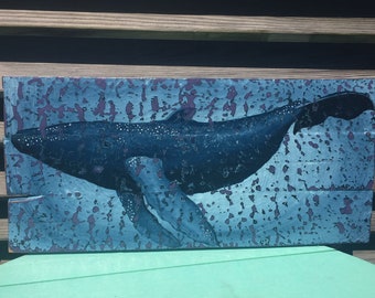 Whale painting | Etsy