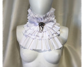 Ruffled jabot | Etsy