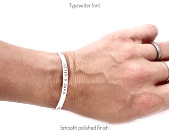 Design Your Own Engraved Bangle Bracelet Custom Message