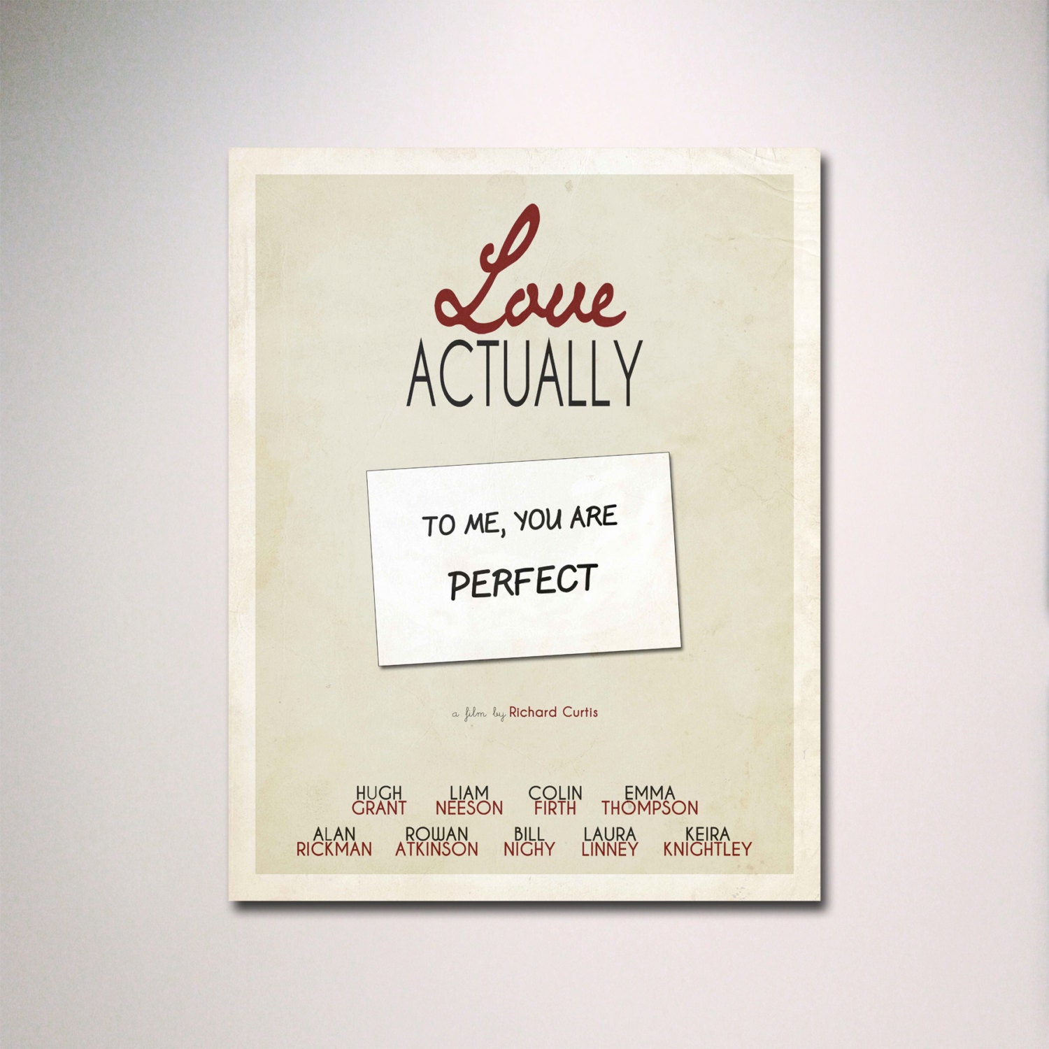 Love Actually Inspired Minimalist Movie Poster