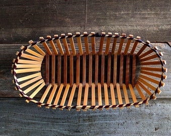 Wooden basket | Etsy