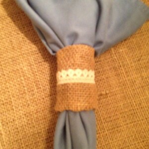 Burlap napkin rings | Etsy