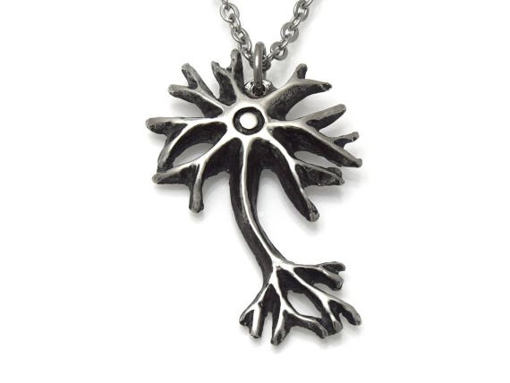 Handmade Neuron Necklace Brain Cell Pendant Neuroscience