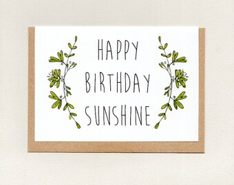 Rustic birthday card | Etsy