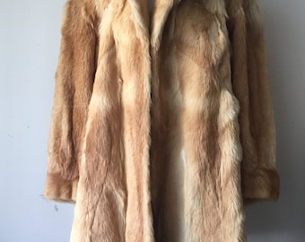 Tan fur coat | Etsy