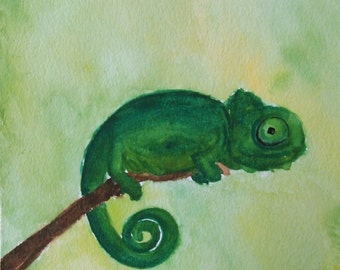 Chameleon print | Etsy