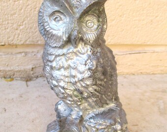Metal owl sculpture | Etsy