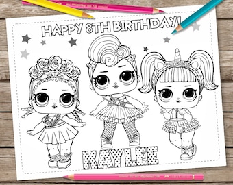 Doll coloring | Etsy