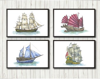 Sailboat paintings | Etsy