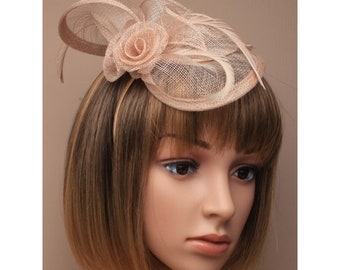 Beige fascinator | Etsy