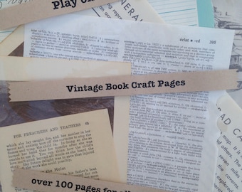 Old book pages | Etsy