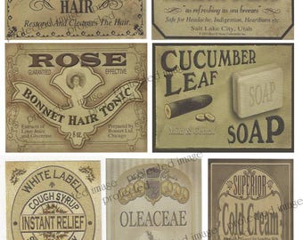 Primitive labels | Etsy