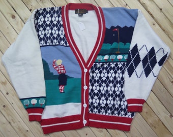 Golf cardigan | Etsy