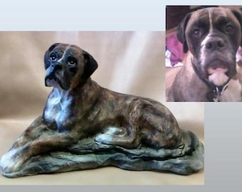 Boxer dog statue | Etsy