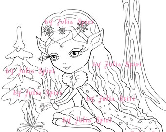 Digital Stamps Digi stamp Coloring pages Girl stamp Bee