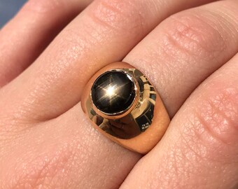 18k gold mens ring | Etsy