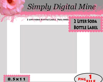 2 liter bottle label | Etsy