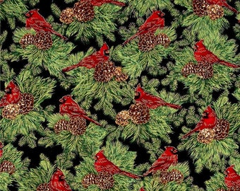 Cardinal fabric | Etsy