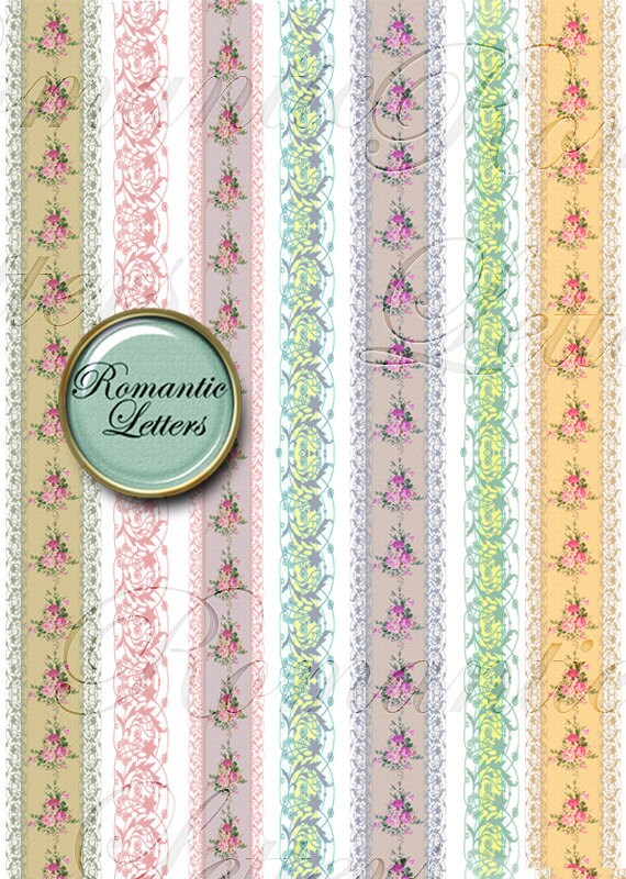 Digital Scrapbook Border vintage digital lace floral baby