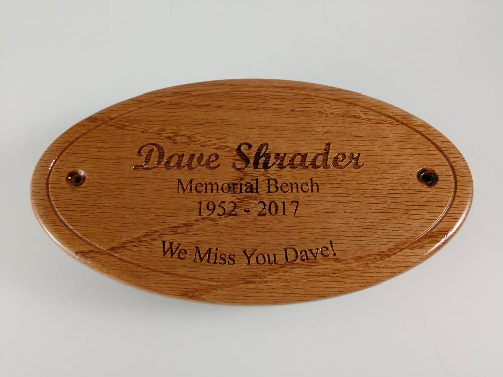 Custom / Personalized Memorial Plaque Sign Finished Oak Wood