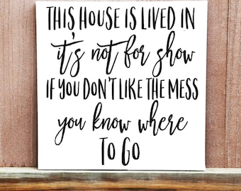 Messy house quote | Etsy