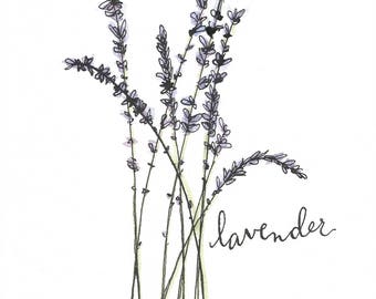 Lavender watercolor | Etsy