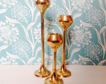 Brass candle holder | Etsy