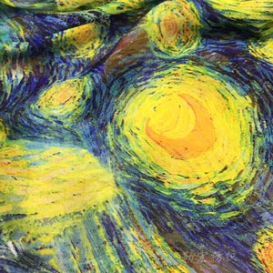 Starry night fabric | Etsy